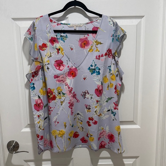 RACHEL Rachel Roy | Tops | Rachel Rachel Roy Floral Vneck Blouse ...